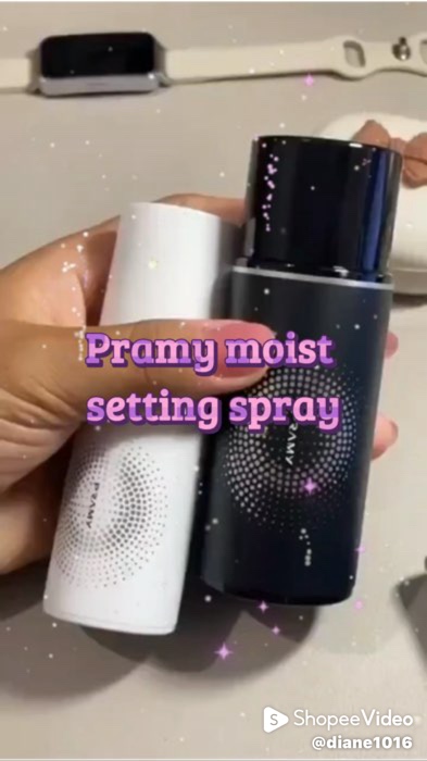 Pramy moist setting spray, tahan 12 jam anti longsor ️🫶🏻 | Shopee Video ...