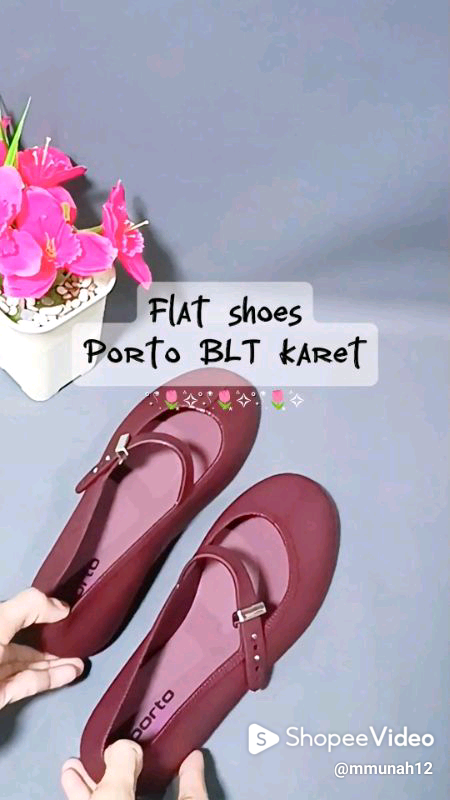 Porto BLT sepatu balet tali wanita karet | Shopee Video Indonesia