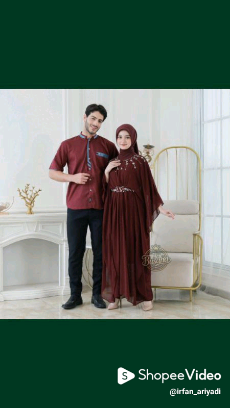 Kaftan Davina Full Payet Busana Muslim Lebaran | Shopee Video Indonesia