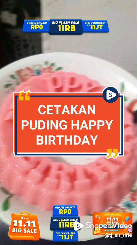 CETAKAN PUDING HAPPY BIRTHDAY | Shopee Video Indonesia
